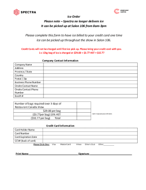 Fillable Online www.rcshow.comSpectra-Ice-Order-Form-2022Ice Order ...