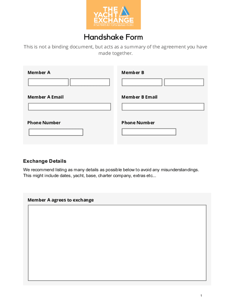 Fillable Online Handshake Form Fax Email Print - pdfFiller