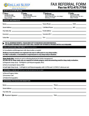 Fillable Online fax referral form-multiple locations Fax Email Print ...