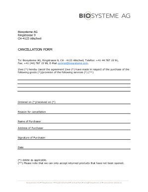 Fillable Online Cancellation Form EN Fax Email Print - pdfFiller