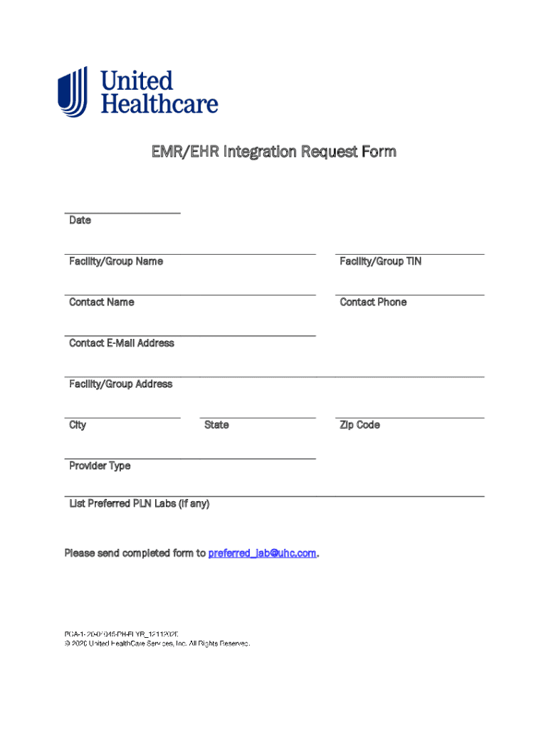 Ehr Request Form - Fill Online, Printable, Fillable, Blank | pdfFiller