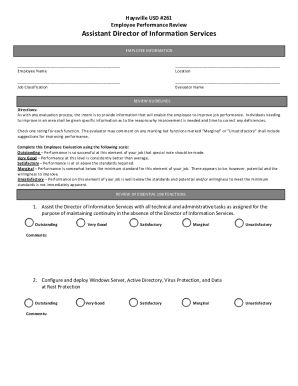 Fillable Online Employee Performance Review Form - Food Service Cook ...