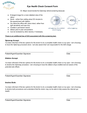 Fillable Online Eye Health Check Consent Form Fax Email Print - pdfFiller