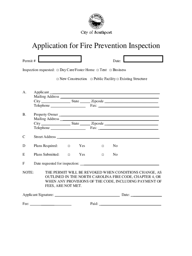 Fillable Online Fire Inspections - Baltimore County Fax Email Print ...