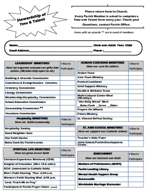 Fillable Online Basic Church Profile Inventory Sample Fax Email Print ...
