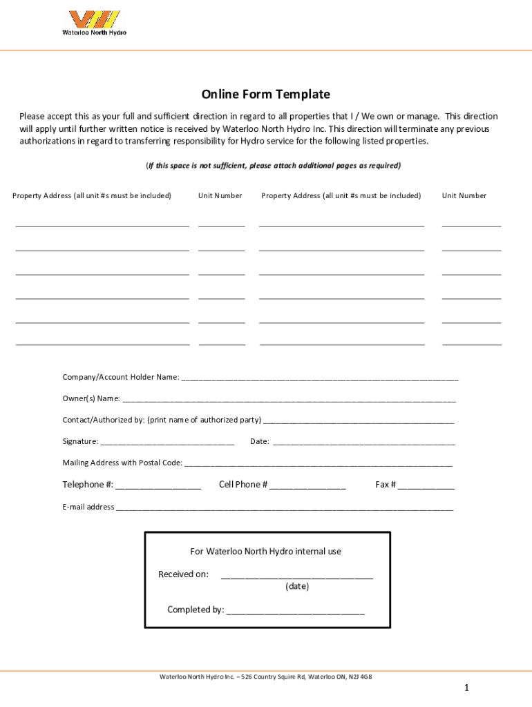 Fillable Online Online Form Template Fax Email Print - pdfFiller