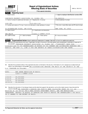 Fillable Online Form 8937 Signed - wpcarey.com Fax Email Print - pdfFiller