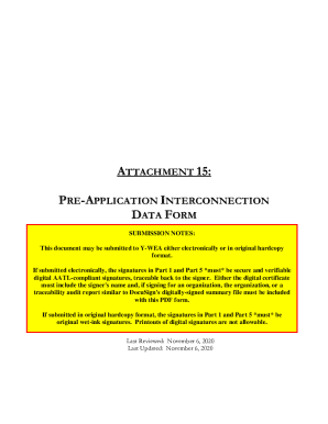 Fillable Online Y-WEA Pre-Application Interconnection Data Form Fax ...