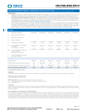 Fillable Online FOREIGN WORKERS MEDICAL INSURANCE APPLICATION FORM Fax ...