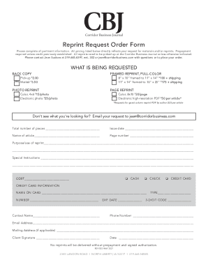 Fillable Online Reprint Request Order Form - assets.corridorbusiness ...