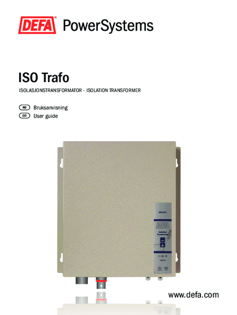 Fillable Online ISO Trafo Fax Email Print - pdfFiller