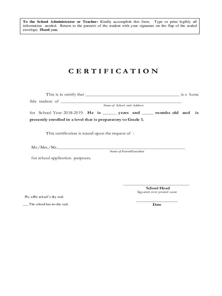 Fillable Online Certificate of Enrollment Form - Ateneo de Manila ...