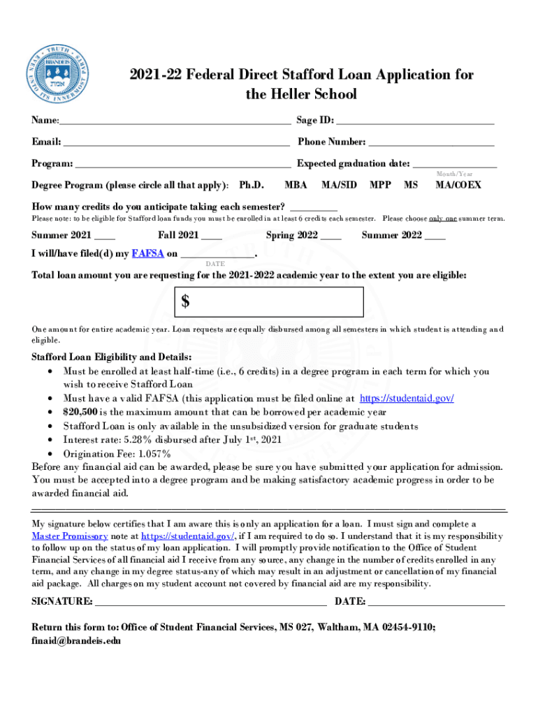 Fillable Online Pre-Enrollment Checklist - The Heller School at ...