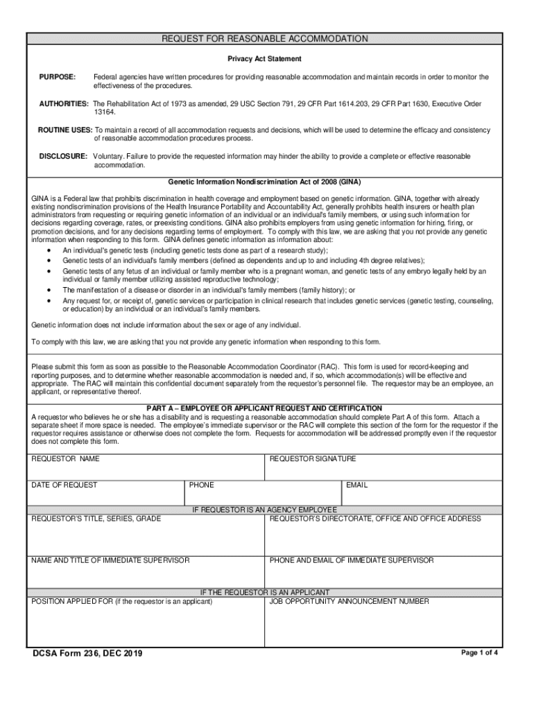 Fillable Online DCSA Form 236 Fax Email Print - pdfFiller