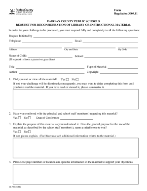 Fillable Online REQUEST FOR RECONSIDERATION OF LIBRARY OR INSTRUCTIONAL ... Fax Email Print ...