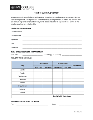 Fillable Online 20 Examples of Alternative Work SchedulesIndeed.com Fax ...