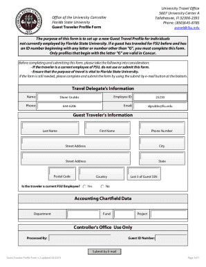 Fillable Online Fsu Controller's Office Forms - Fill Online, Printable ... Fax Email Print ...