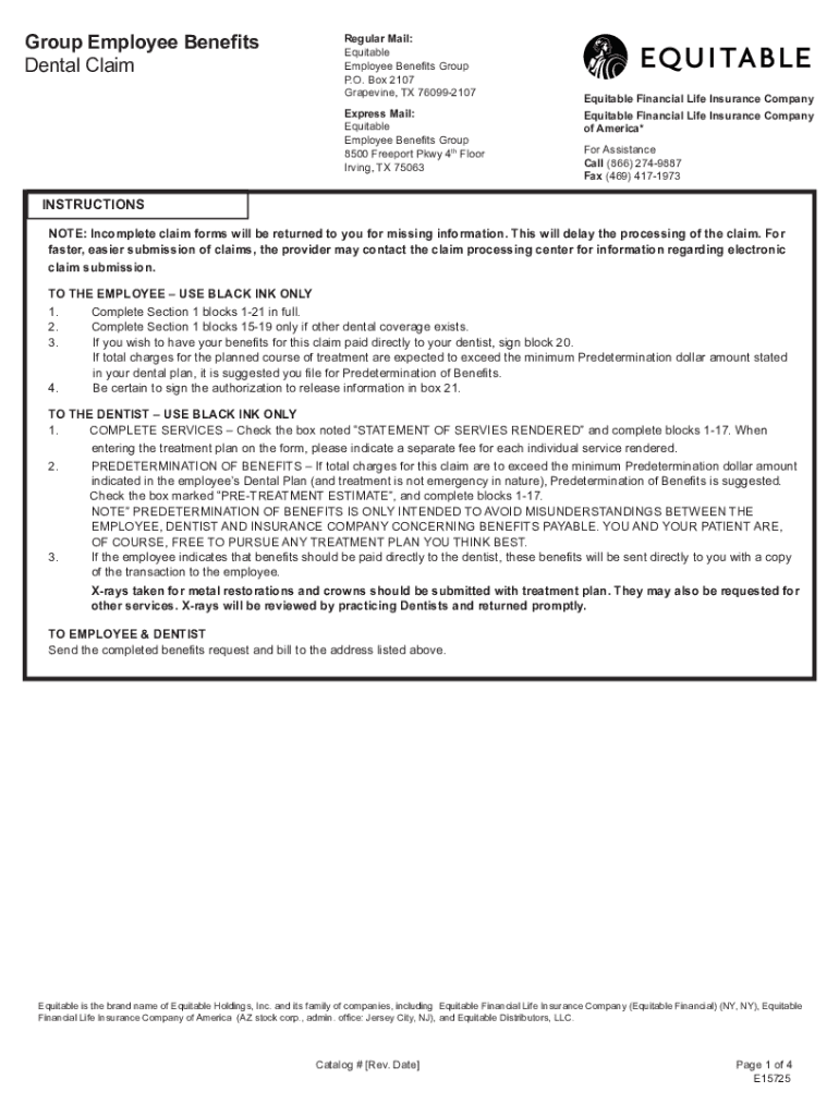 Fillable Online Equitable Life Group Benefits Forms - The Beyond ...