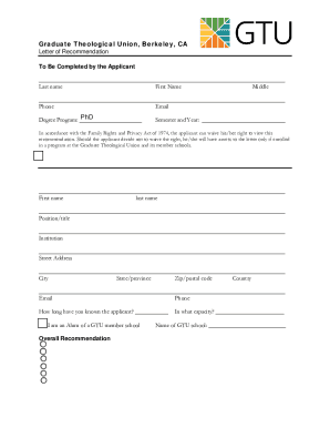 Fillable Online 28 Printable College Recommendation Letter Forms and ...