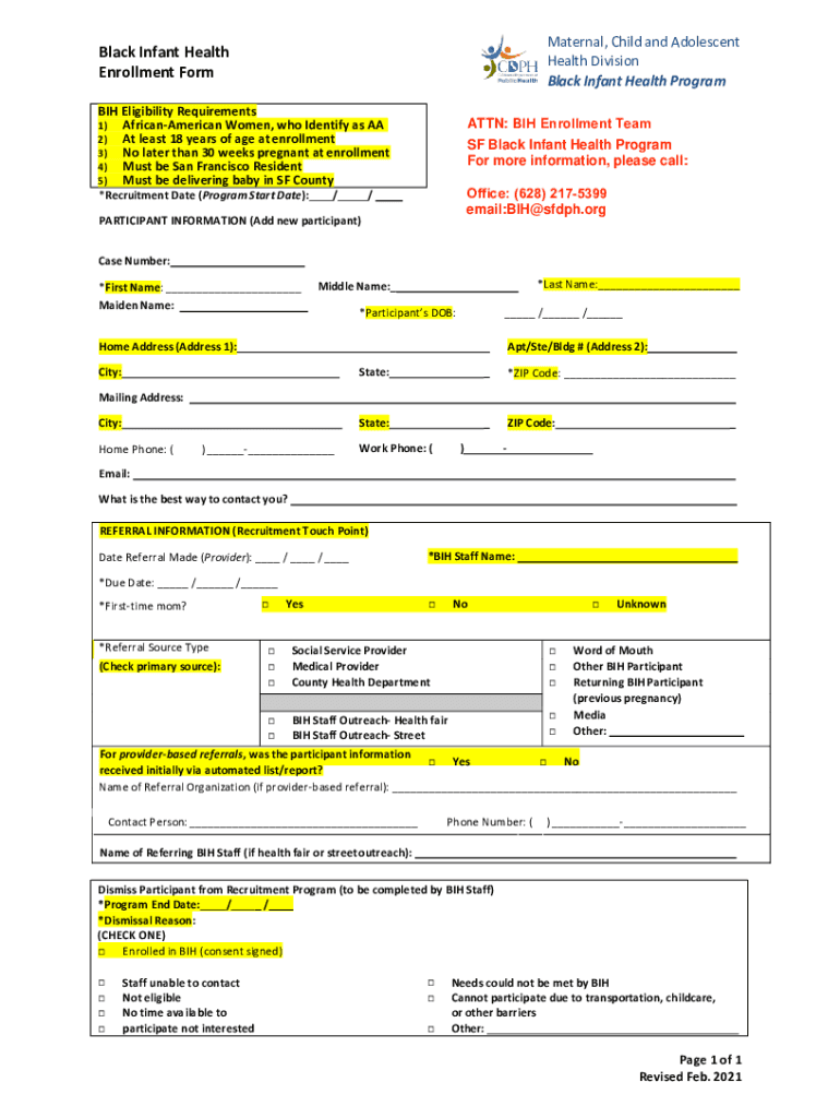 Fillable Online publichealth.lacounty.govmchBIHLA County Public Health ...