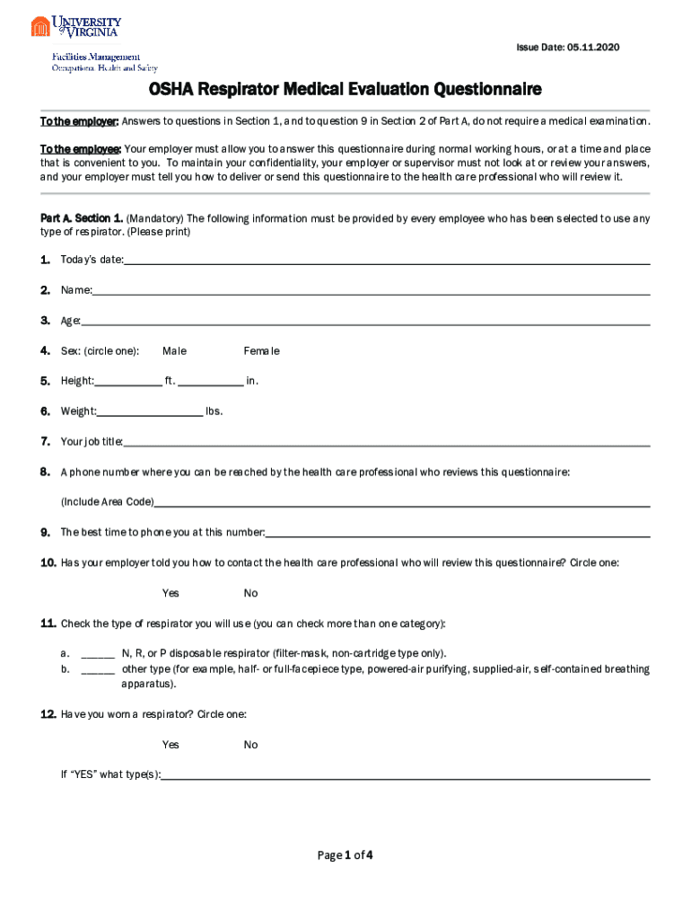 Fillable Online Respirator Medical Clearance - Phoebe Health Fax Email ...