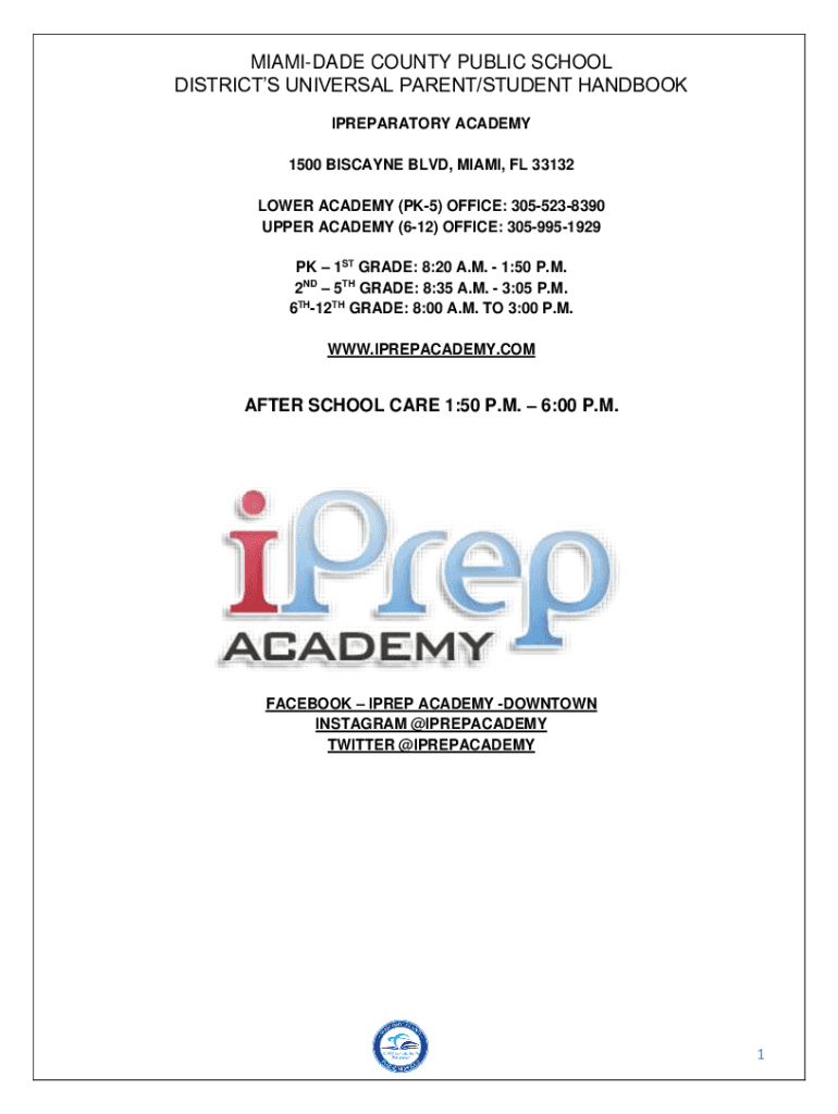 Fillable Online MIAMI-DADE COUNTY PUBLIC SCHOOL DISTRICT ... - iPrep ...