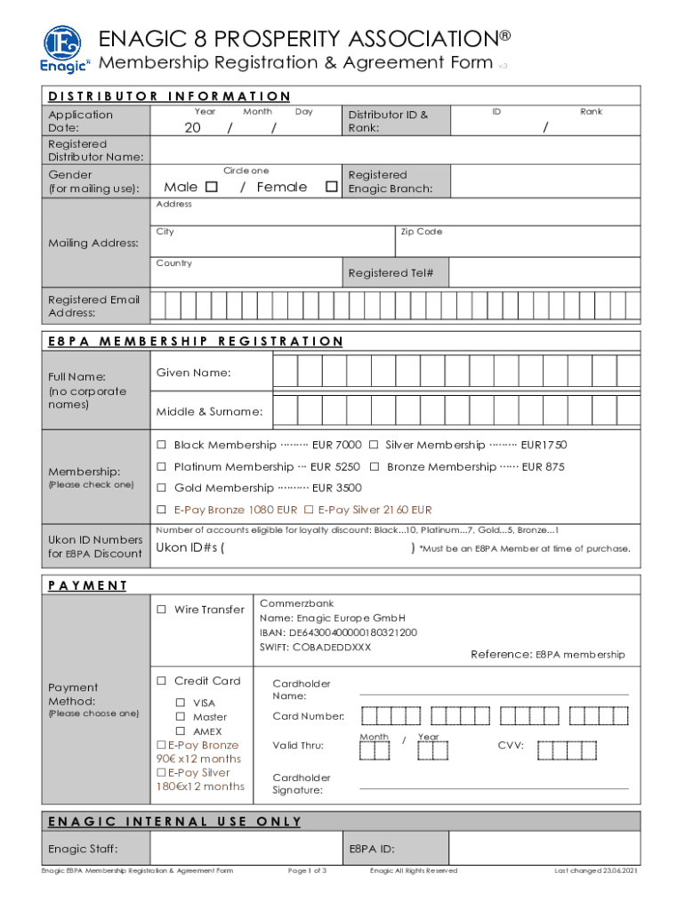 Fillable Online Fillable Online ENAGIC 8 PROSPERITY ASSOCIATION Fax ...