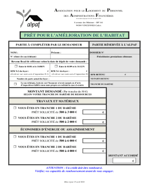 Remplissable En Ligne Prt Amlioration habitat - Formulaire demande Fax ...