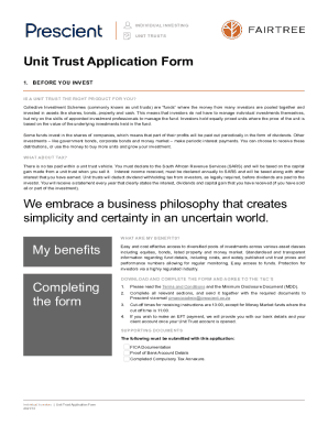 Fillable Online UNIT TRUST APPLICATION FORM Individual Investor Fax ...