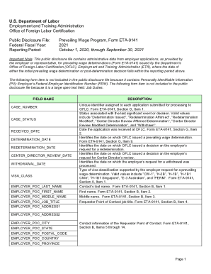 Fillable Online Prevailing Wage Program, Form ETA-9141 Fax Email Print ...