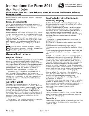 Fillable Online Fill - Free fillable form 8911 alternative fuel vehicle ...