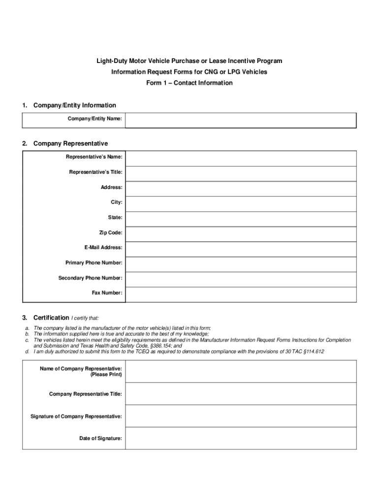 Fillable Online Light-Duty Motor Vehicle Purchase or ... - tceq.texas ...