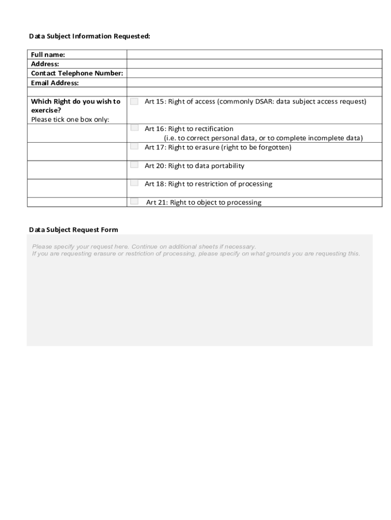 Fillable Online REQUEST FORM DATA DELETION - shuftipro.com Fax Email ...