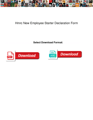 Fillable Online Hmrc New Employee Starter Declaration Form. Hmrc New ...
