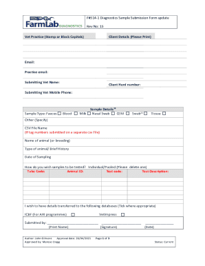 Fillable Online Vet Practice (Stamp or Block Capitals) Client Details ...