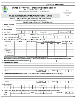 Fillable Online Jaypee Institute of Information Technology - JIIT ...