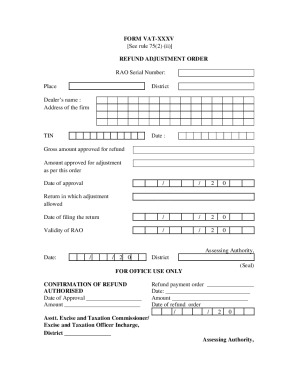 Fillable Online www.pdffiller.com292766558-Form-for-RefundGet the free ...