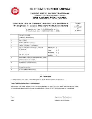 Fillable Online PMKVY Application Form Fax Email Print - pdfFiller