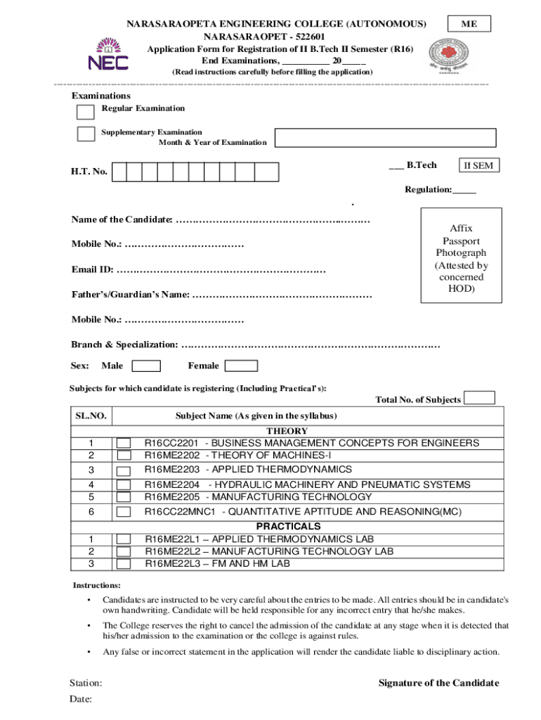 Fillable Online RTI Application Form for Narasaraopeta Engineering ...