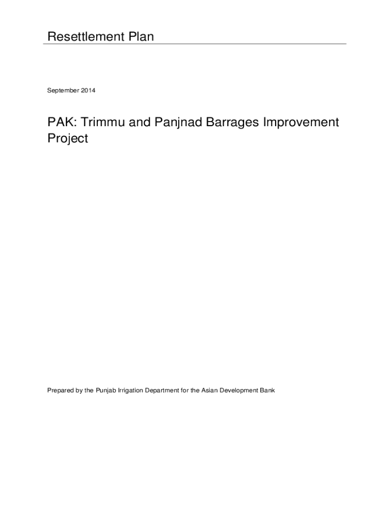 Fillable Online Punjab Irrigation Department - Trimmu and Panjnad ...