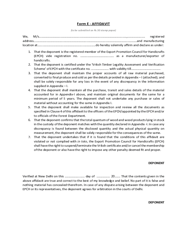 Fillable Online Form E -Affidavit Revised.docx Fax Email Print - pdfFiller