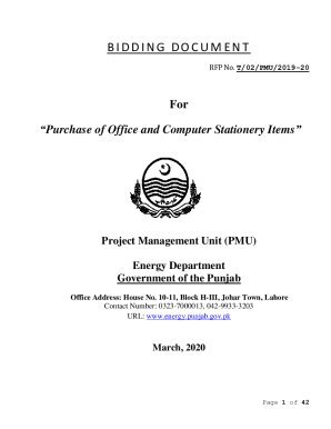 Fillable Online Procurement of Stationery Items Framework Contract Fax ...