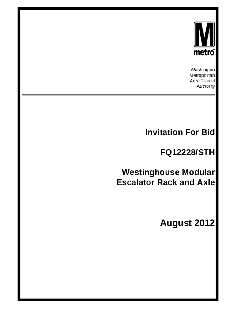 IFB Template (Federal) Doc Template | pdfFiller