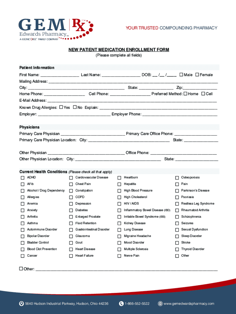 Fillable Online PATIENT MEDICATION REQUEST FORM - bsuh.nhs.uk Fax Email ...