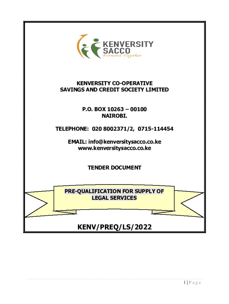 Fillable Online PRE-QUALIFICATION OF SUPPLIERS FOR THE YEAR 2022/2023 ...