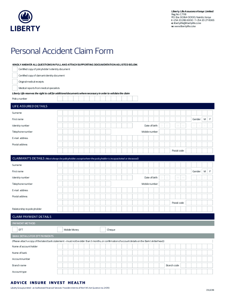 Fillable Online liberty co Disability Claimants Statement - Liberty ...