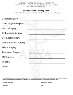 Fillable Online Recertification Continuing Medical Education Form ...