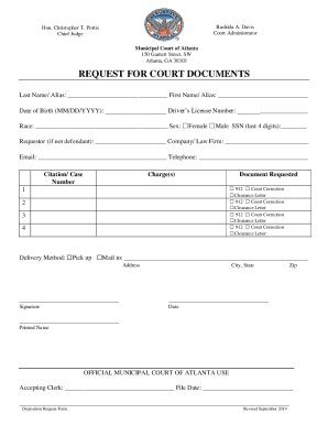 Fillable Online REQUEST FOR COURT DOCUMENTS Fax Email Print - pdfFiller