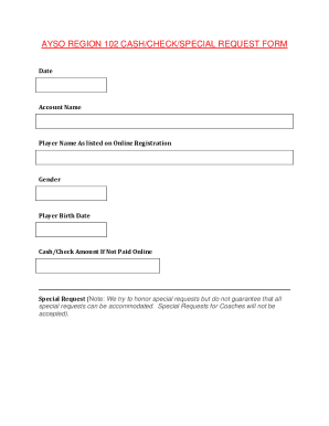 Fillable Online cash form Fax Email Print - pdfFiller