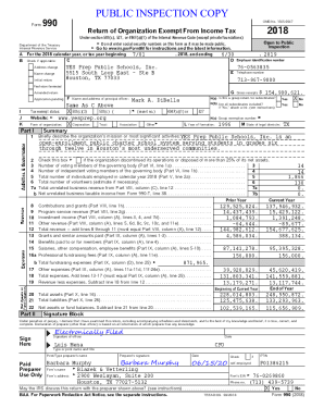 Fillable Online 2018 Form 990 for YES Prep Public Schools, Inc ...
